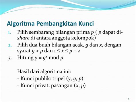 PPT Algoritma ElGamal PowerPoint Presentation Free Download ID
