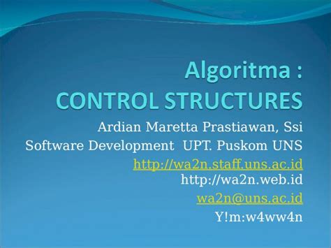 PPT Algoritma CONTROL STRUCTURES DOKUMEN TIPS