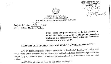 Ccj Da Assembleia Legislativa Avalia Amanhã 1009 Projeto Que