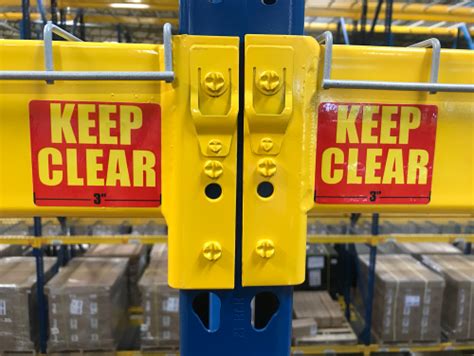 3x3 Flue Space Labels Inverted For Warehouse Pallet Racking Systems