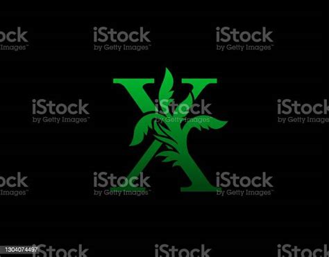 레터 X 로고 네이처 리프 아이콘 디자인 0명에 대한 스톡 벡터 아트 및 기타 이미지 0명 깨끗한 꽃 식물 Istock
