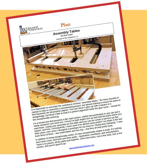 Assembly Table Plans Workshop Companion