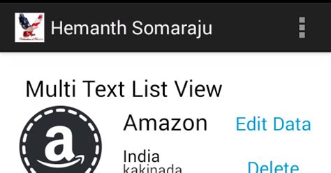 Gudivada Somaraju Hemanth Custom ListView With Image And Text And