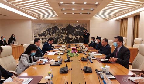 चिनियाँ परराष्ट्रमन्त्रीसँग परराष्ट्रसचिव पौड्यालको भेटवार्ता Dcnepal