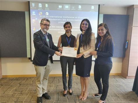Anusha Sreenivasan On Linkedin Research Presenter Awardwinner Acm Icbbb Nus