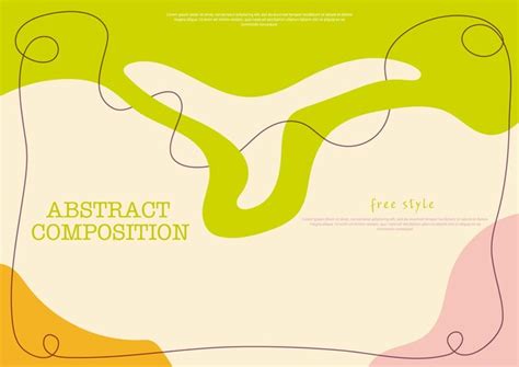 Premium Vector Abstract Background With Deformed Shape And Sinuous Lines Simple Color