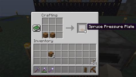 How To Make Spruce Pressure Plate Minecraft Recipe