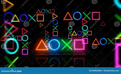 Neon Game Character Game Pawns Square Triangle Round Squid Games