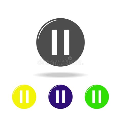 Pause Sign Multicolored Icons Element Of Music Icon Signs And Symbols