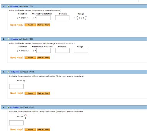 Solved 1 4 Points Larpcalce 47001 Fill In The Blanks