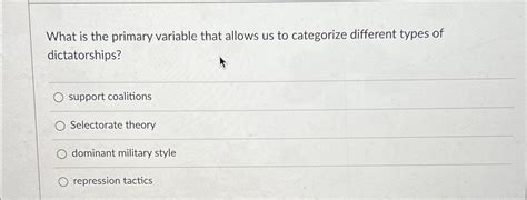 Solved What Is The Primary Variable That Allows Us To