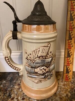 Bicentennial Beer Stein Music Box The Spirit Of 76 1976 9” Ebay