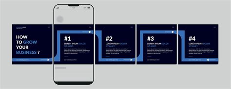 Set Of Carousel Post Editable Social Media Carousel Post Modern And