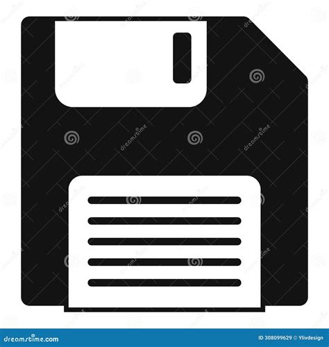 Floppy Disk Memory Icon Simple Vector Old Style Stock Vector