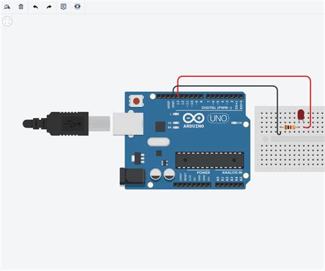Blinking Led Using Arduinotinkercad 5 Steps Instructables
