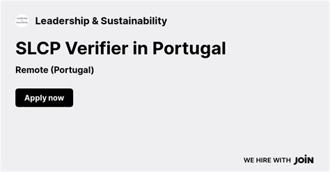Leadership And Sustainability Remote Slcp Verifier In Portugal