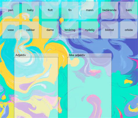 Dra Og Slipp Adjektiv 1 Mieskole Digital Læringsplattform
