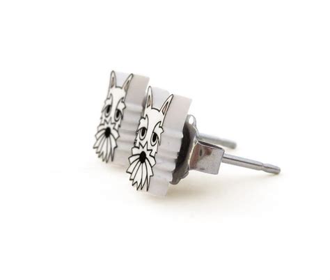 Tiny White Schnauzer Earrings Schnauzer Jewelry Schnauzer Etsy