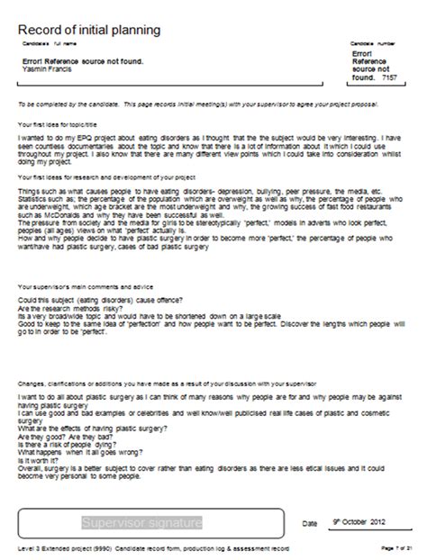 Top Epq Log Book Examples