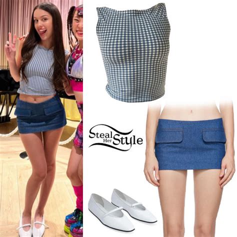 Olivia Rodrigo Gingham Top Blue Skirt Steal Her Style