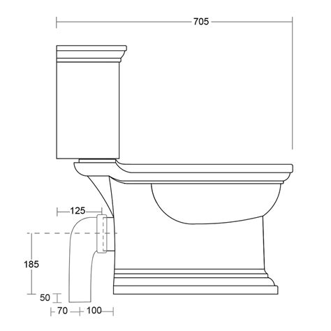Carlyon Close Coupled Toilet And Push Button Cistern Imperial