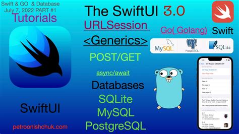 Swiftui And Urlsession Generics And Gogolang And Databases Sqlite Mysql Postgresql Youtube