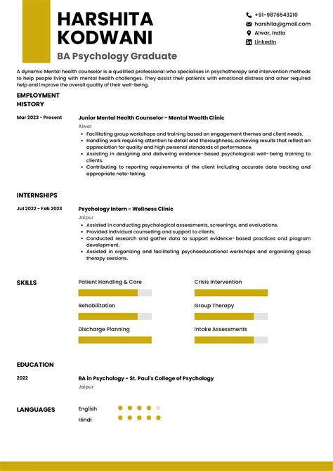 Sample Resume Of B Com Hons Graduate With Template And Writing Guide