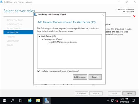 windows server 2019 iis install server world