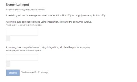 Solved Numerical Input 7 5 Points Possible Graded Results Chegg Com