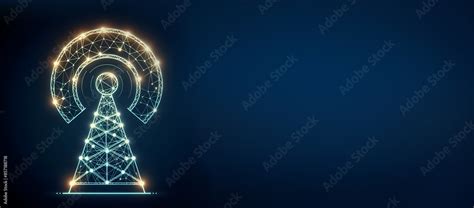 Antenna Transmission Communication Tower 5g Mobile Data Towers Radio Signals Waves And Light