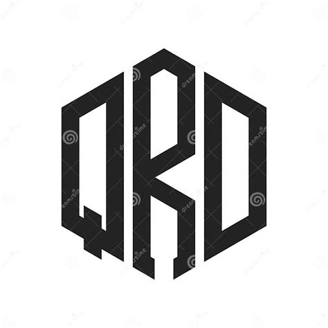 Qrd Logo Design Initial Letter Qrd Monogram Logo Using Hexagon Shape Stock Vector