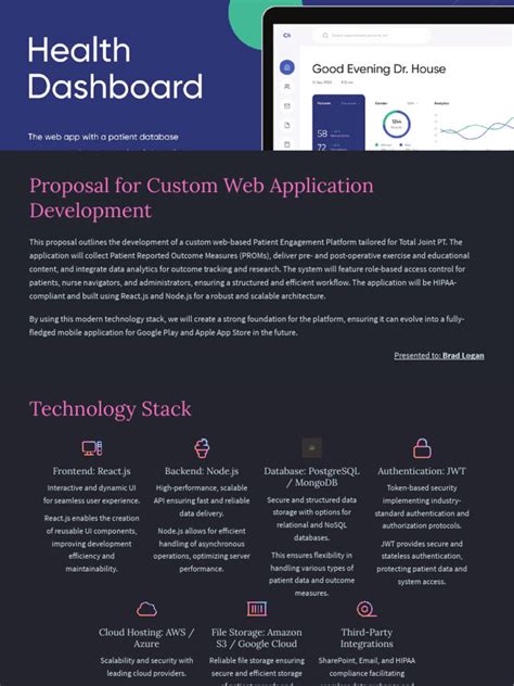 Proposal For Custom Web Application Development Pdf Cloud Computing