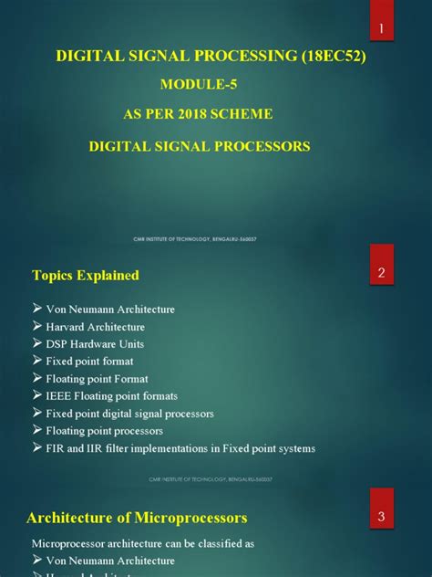 Dsp Module 5 2018 Scheme Pdf Central Processing Unit Digital
