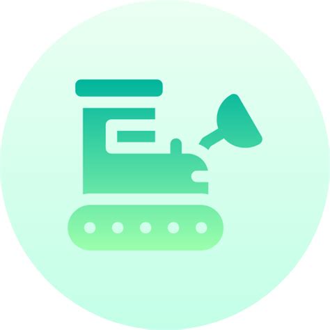 Front Loader Basic Gradient Circular Icon