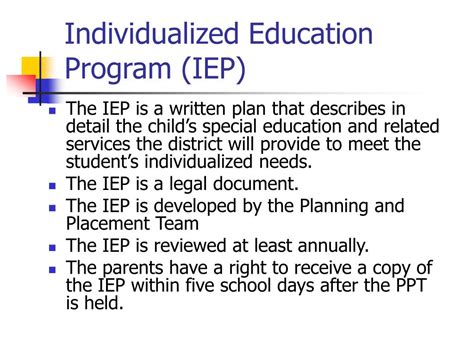 Ppt Understanding The Iep Process Powerpoint Presentation Free