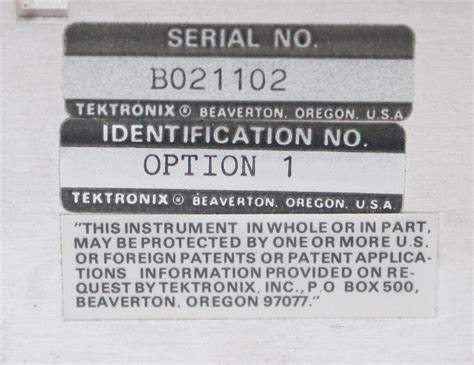 Tektronix Aa 501 Distortion Analyzer Plug In Technology Superstore Of Bpai Llc