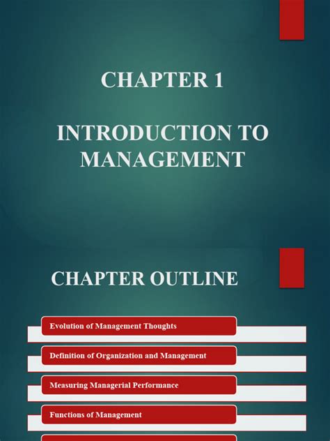 Chapter 1 Introduction To Management Pdf Business Business Economics