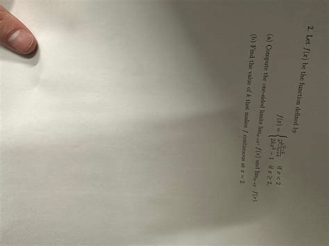 solved 2 let f x be the function defined by