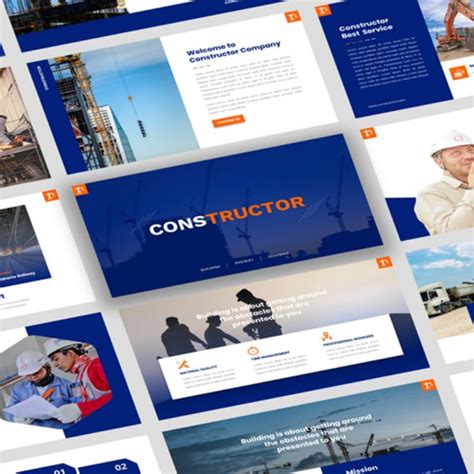Constructor Constructionpresentation Powerpoint Template Presentation Topics Powerpoint