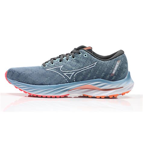 Mizuno Wave Inspire 19 Mens Running Shoe Provincial Bluewhitelight Orange The Running Outlet