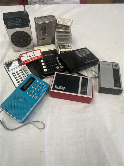 Sharp And General Electric Calculators Transistors Cassette Recorder Etc Untested Located