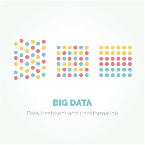 빅 데이터 최소한의 인포 그래픽 디자인 무료 벡터