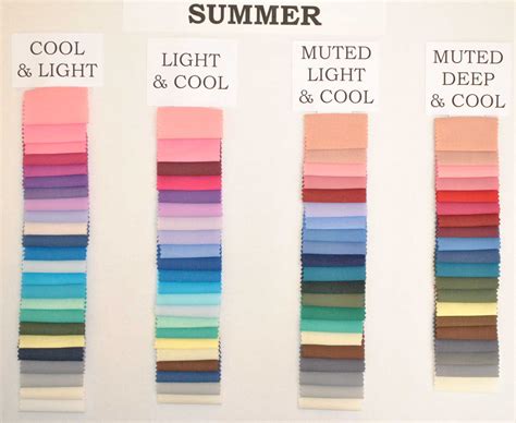 Summer Colour Palettes Summer Color Palettes Soft Summer Colors Soft Summer Color Palette