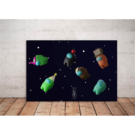 Hiasan Dinding Amongus Wall Poster Among Us Home Wall Decorationwall