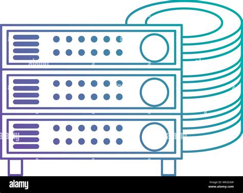 data center disk with server vector illustration design stock vector