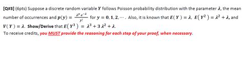 Solved Q3 6pts Suppose A Discrete Random Variable Y