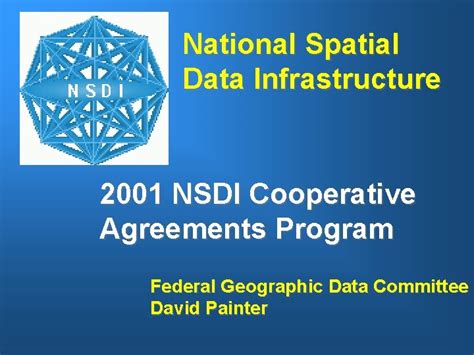 National Spatial Data Infrastructure 2001 Nsdi Cooperative Agreements