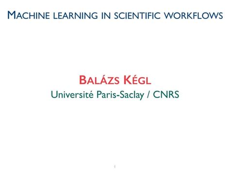 machine learning in scientific workflows pdf