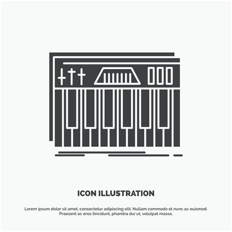 Controller Keyboard Keys Midi Sound Icon Glyph Vector Gray Symbol For Ui And Ux Website Or