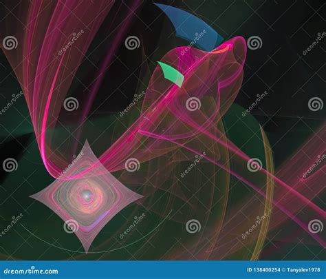 Future Abstract Template Curve Action Style Fractal Texture Design Magic Stock Illustration
